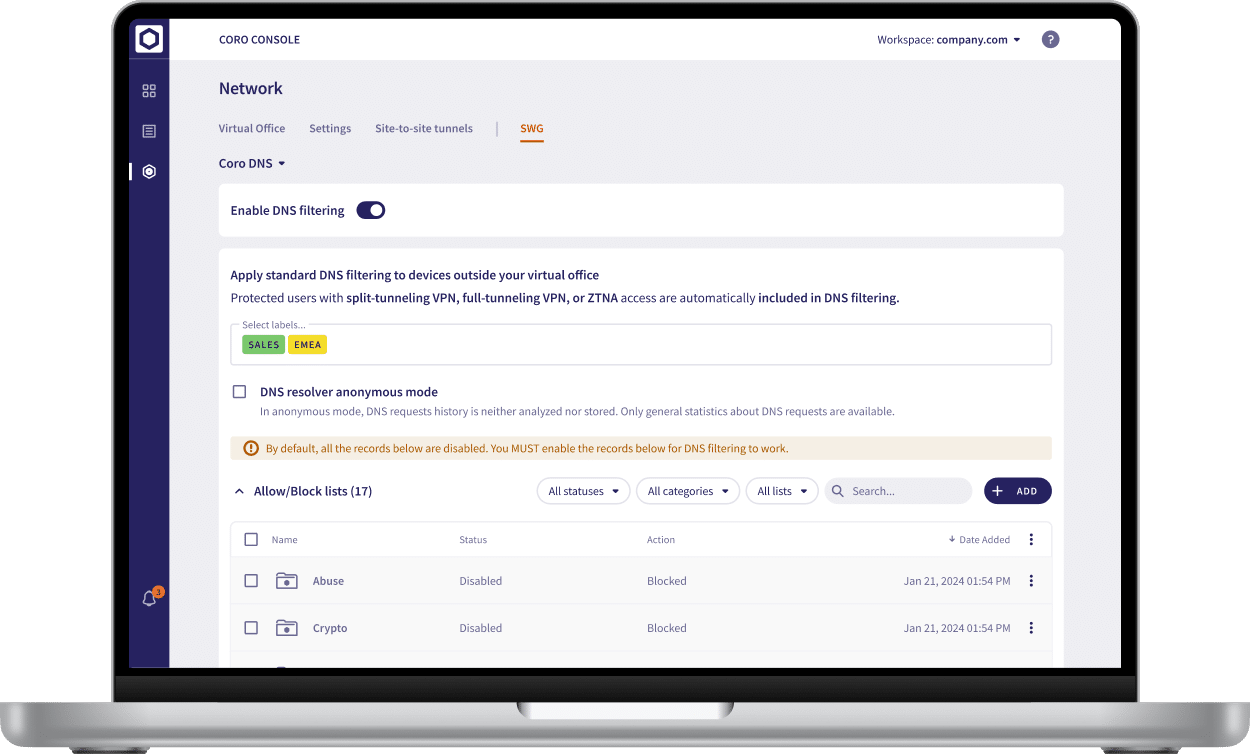 Cybersecurity Modules | Coro Cybersecurity